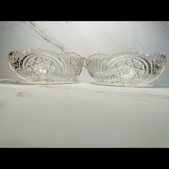 Kitchen | Vintage Elaborate Heavy Cut Lead Crystal Bowls Set 4 ...